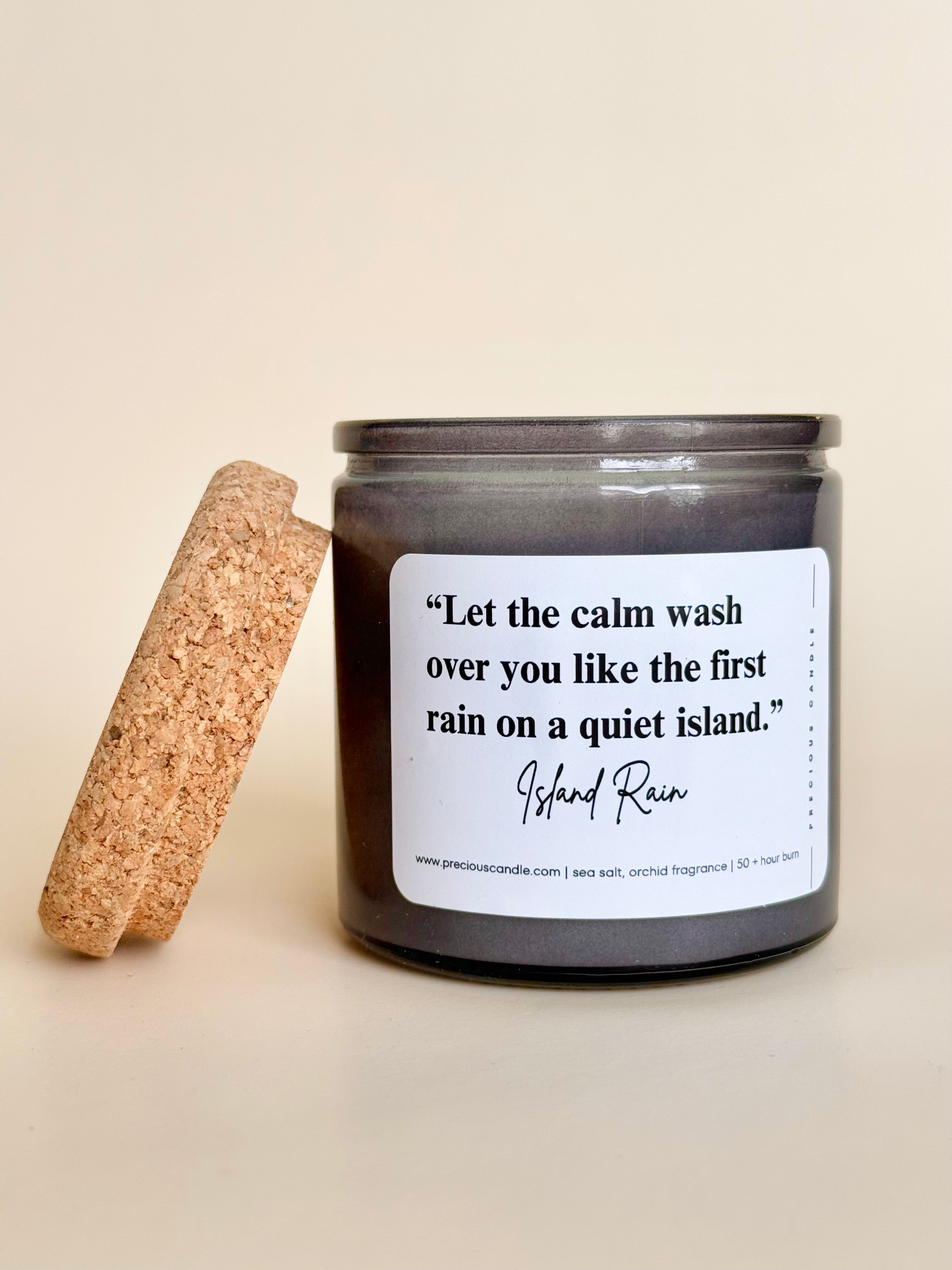 Island Rain Candle | Sea Salt & Orchid Scented Wax